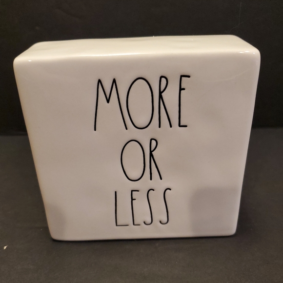 Rae Dunn | Accents | Rae Dunn Family Paper Weight More Or Less Less Is ...